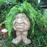 Homestyles Stone Wash Grumpy the Muggly Face Humorous Statue Planter ...