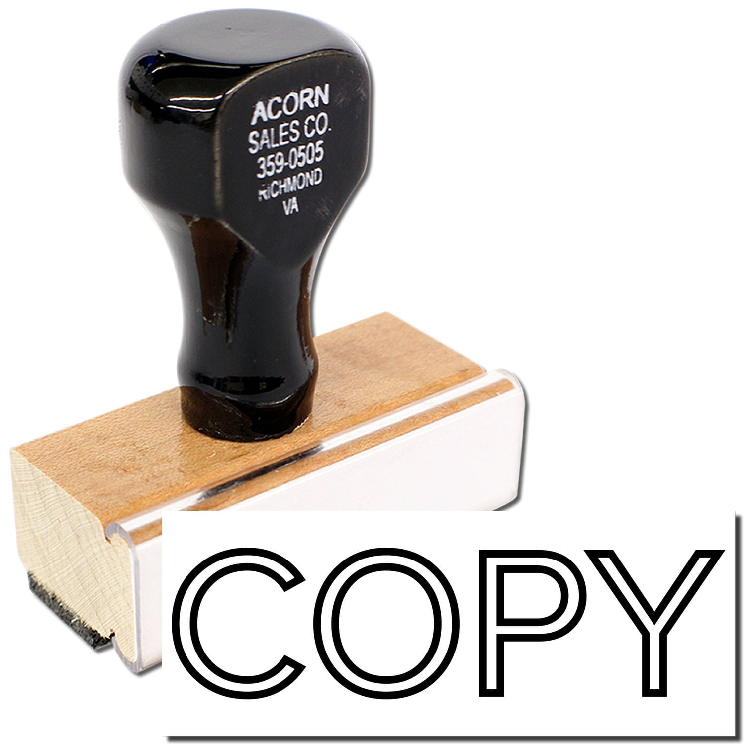 Large Outline Font Copy Rubber Stamp, Wooden Handle Rubber Stamp, Laser ...