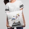 35Th Birthday Unicorn Dabbing Awesome Since 1987 35 Years Old Pillow ...