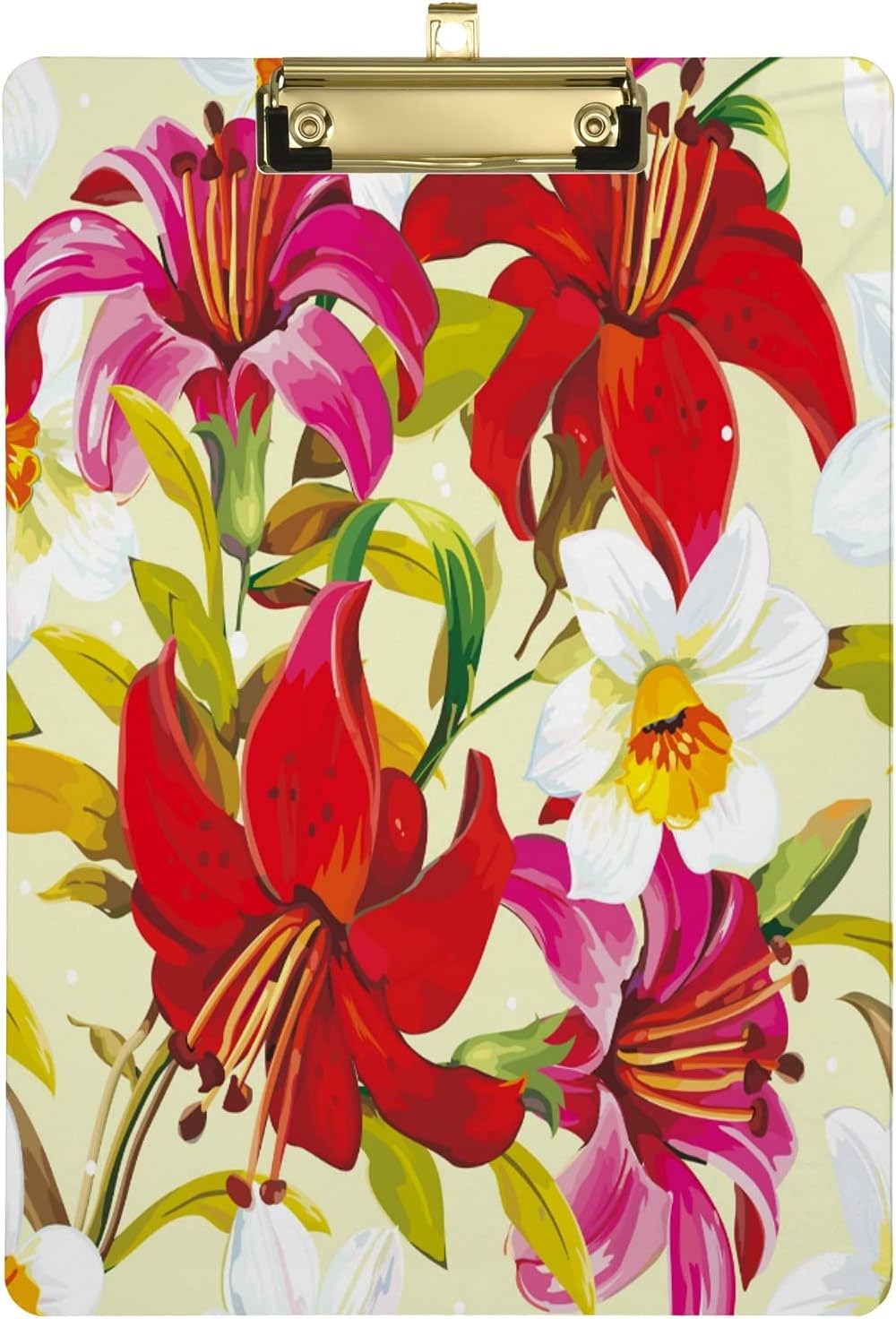 FMSHPON Multicolor Lily Flower Clipboard Hardboard Wood Nursing Clip ...