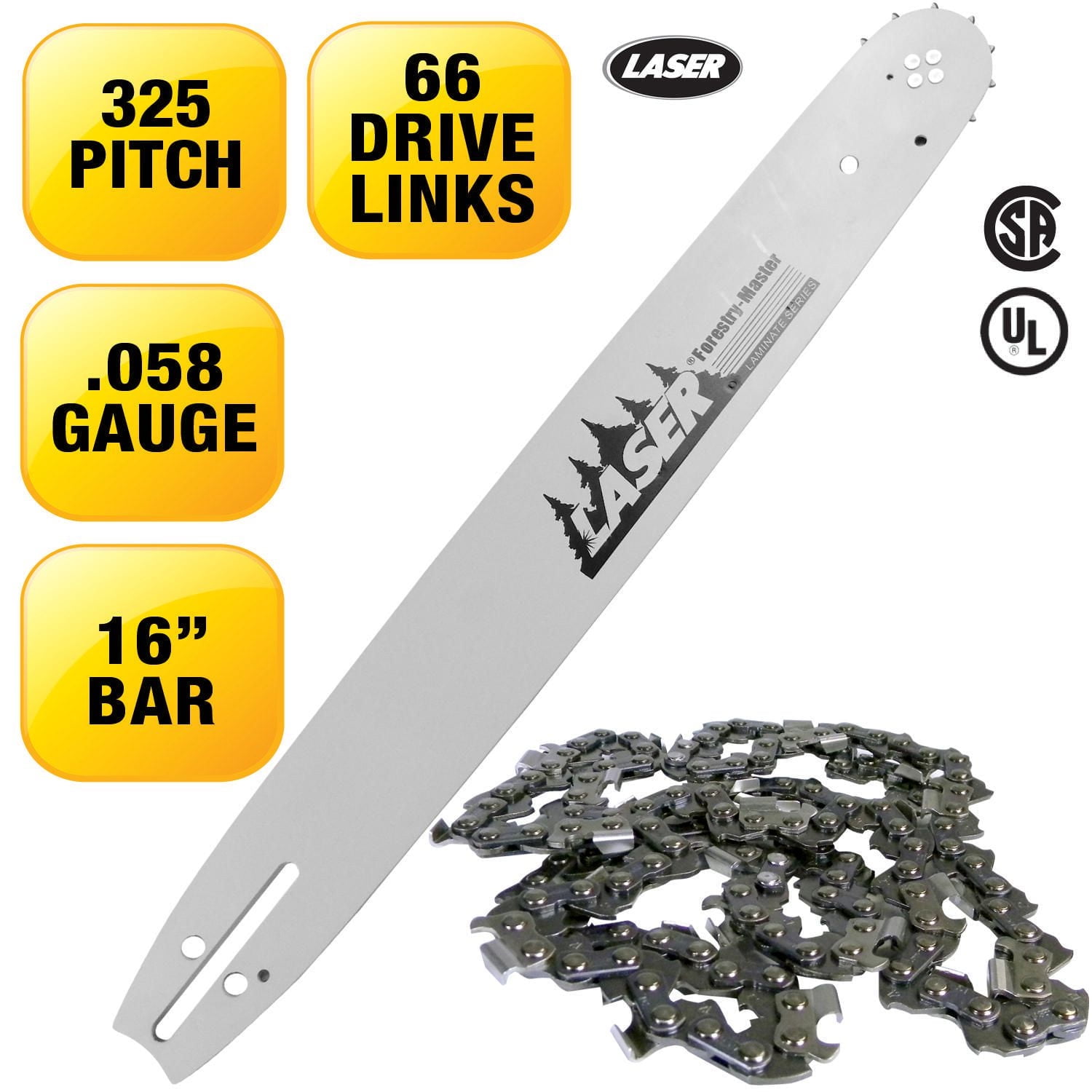 Click here for Laser 16 Bar And Chain .325-058 66 Drive Links prices