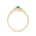 2wist Designs 18K Gold Plated Yellow Gold Oval Cut Green Emerald ...