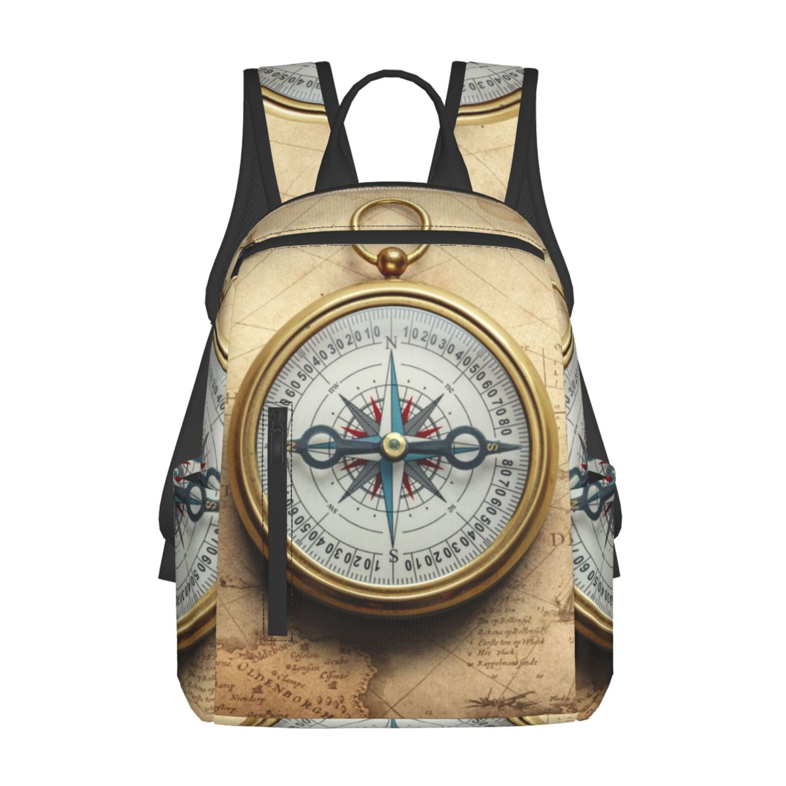 Fotbe Magnetic Old Compass On World Map Mochila Ligera para Hombres y ...