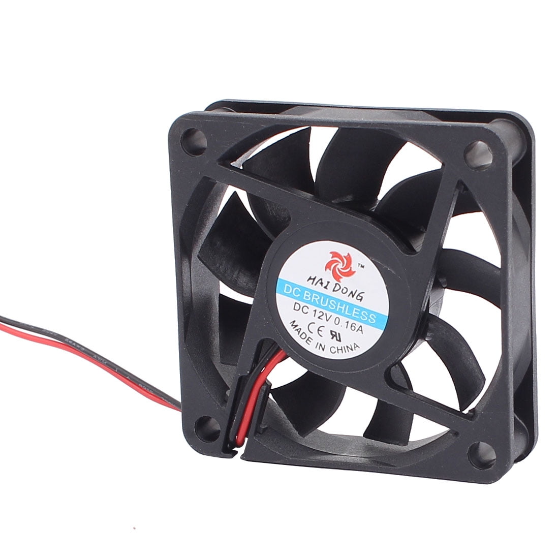 DC 12V 60mmx60mmx15mm 9 Vanes Cooling Cooler Fan w Metal Finger Guard ...