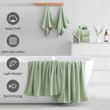 Jessy Home Oversized 8 Piece Soft Plush Towel Set 600 GSM Microfiber ...