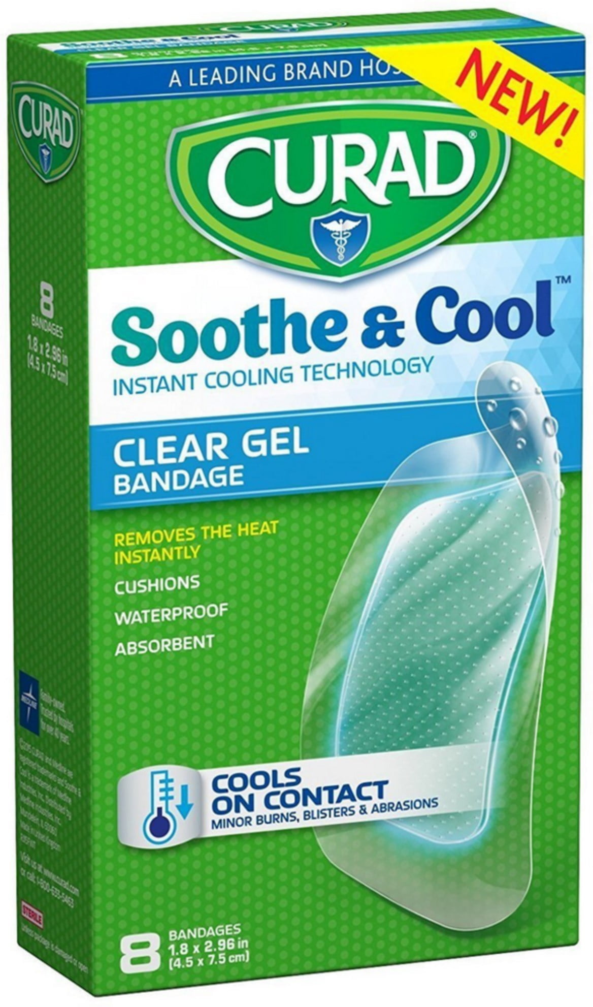 Curad Soothe and Cool Clear Gel Bandages 8 ea (Pack of 6) - Walmart.com