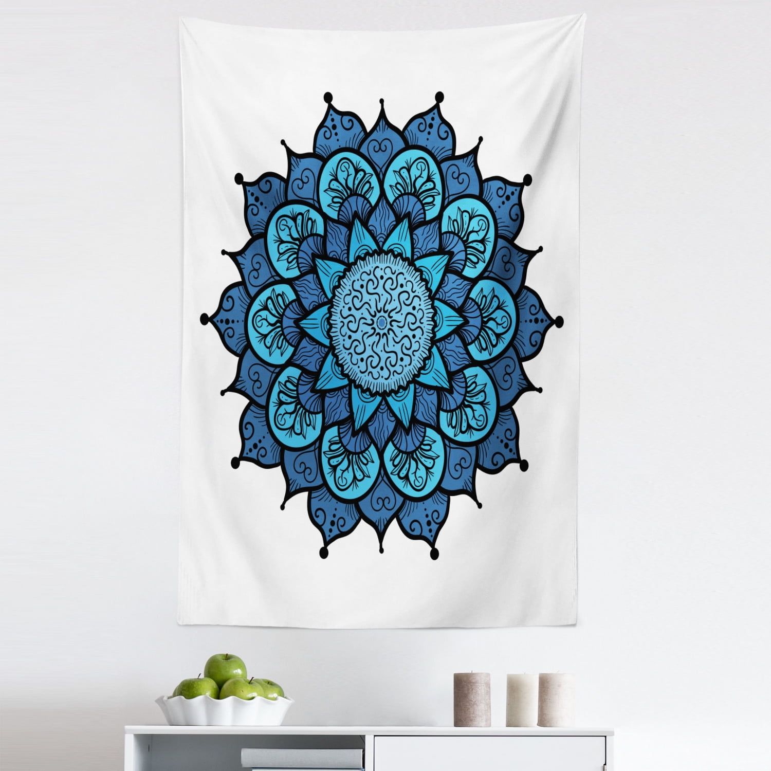 Lotus Tapestry, Style Traditional Magic Vintage Leaves Symbolic Hippie ...