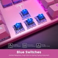 Mechanical Gaming Keyboard, 104 -Slim Backlit Wired Keyboard with Blue ...