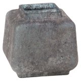 Decmode 10 X 9 Inch Modern Glass Trapezoidal Gray Vase, Gray - Walmart.com