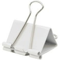 JAM Paper Colorful Binder Clips, Large, 1 1/2 in, White, 12/Pack ...