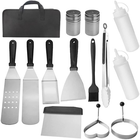 Flat Top Accessories Set, Professional BBQ Kit Stainless Steel Long ...