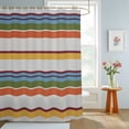 Bathroom Shower Curtain Watercolor Stripes Lines Waterproof Shower ...