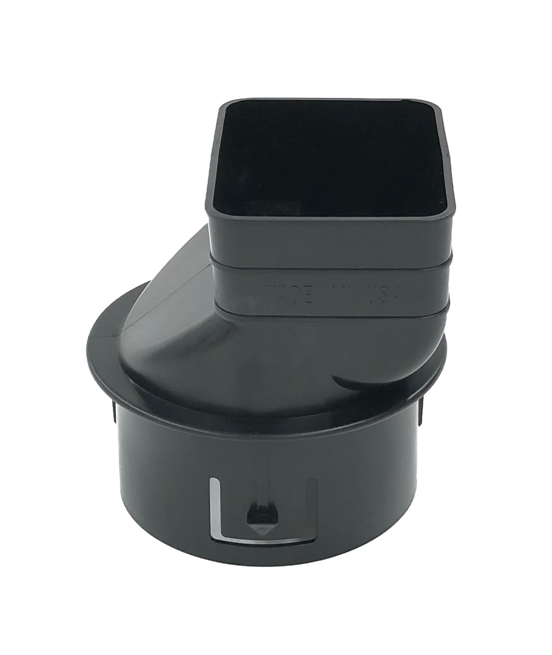 Plastic Universal Downspout to Drain Tile Adapter (2X3X4 CASE(3), BLACK ...