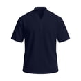 Antinious Men Solid Button V-Neck Round Neck Short Sleeve Vintage Loose ...