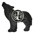 PinMart's Gray Howling Wolf Wild Animal Enamel Lapel Pin - Unisex Fun ...