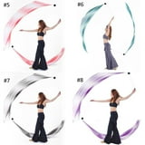 2Pcs Silk Veil with 2Pcs Poi Ball Belly Dance Poi Streamer Throw Ball ...