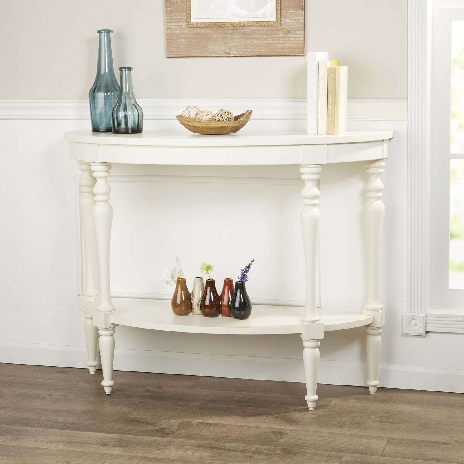 42" Console Table, Base Material Details: Mahogany wood solids, MDF ...