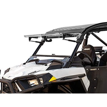 SuperATV Scratch Resistant Flip UTV Windshield for 2016+ Polaris Ranger ...