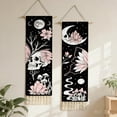 AOOOWER Creative Skeleton Flower Pattern Wall Hanging Tapestry Decors ...