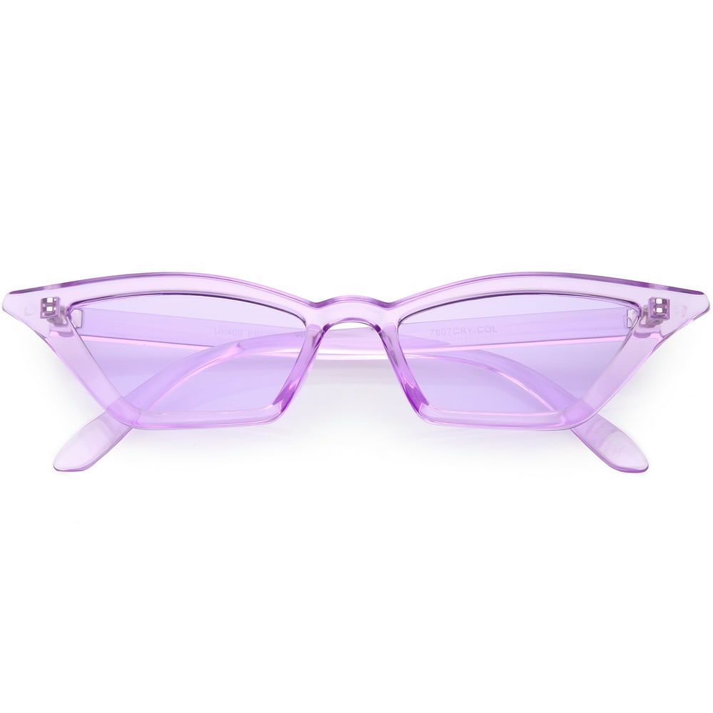 Sunglass La Translucent Retro Cat Eye Sunglasses For Women Color