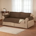 Microfiber Reversible XL Sofa Cover by OakRidgeTM, Brown/Cream ...
