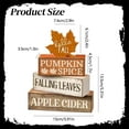 Autumn Harvest Table Decorations/ 4 Pcs Fall Decor Wooden Maple ...
