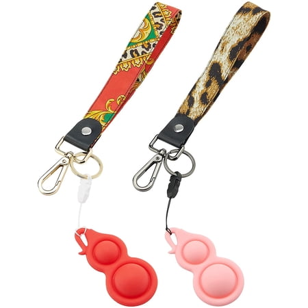 Wristlet Keychain, Short Wrist Lanyard for Keys for Women 2 Pcs 100% ...