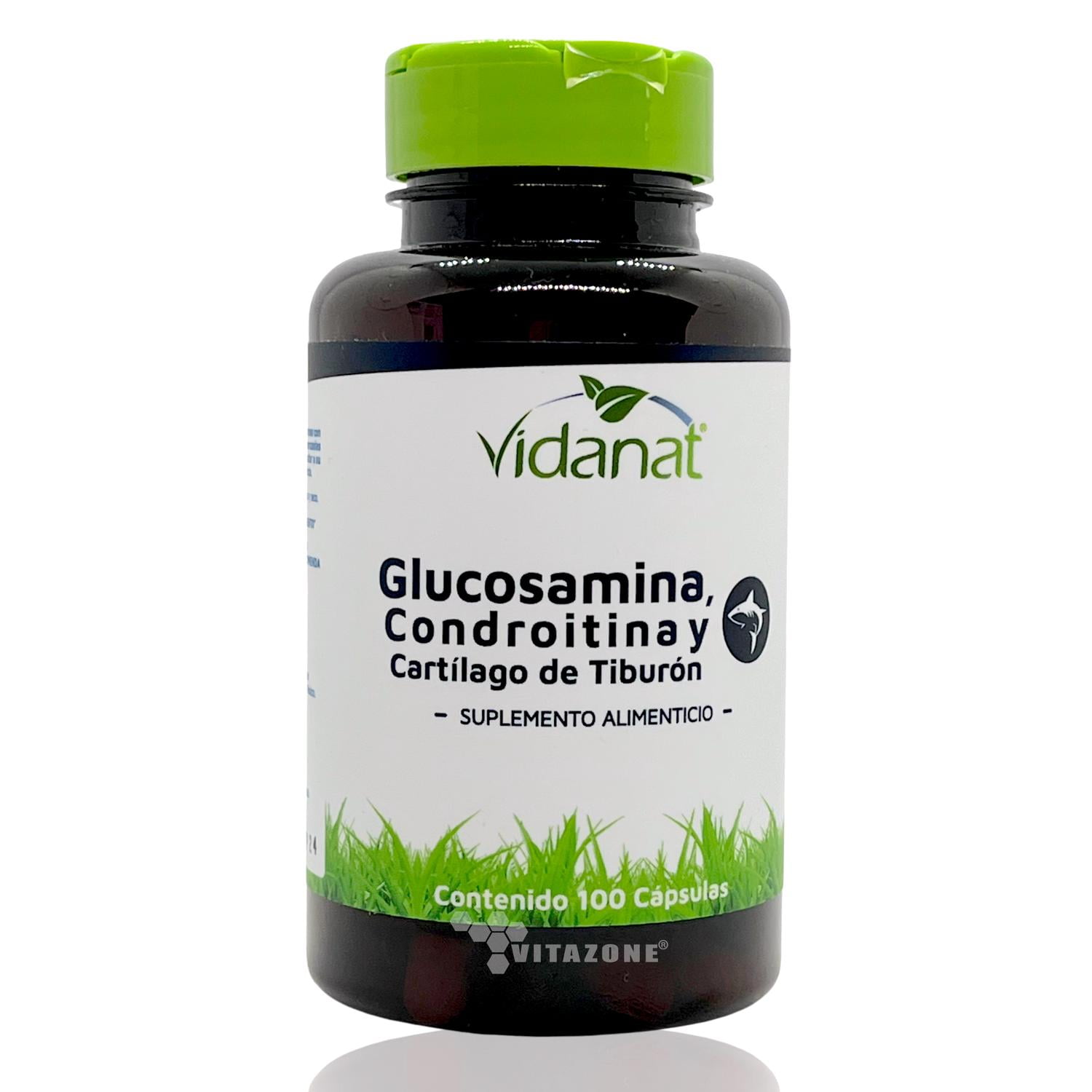 Glucosamina Condroitina Y Cartílago De Tiburón Vidanat 100 Cápsulas