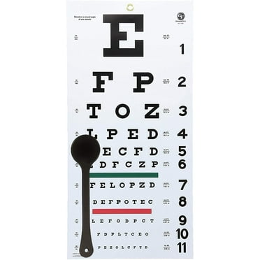 Graham Field Distance Vision Eye Chart 20 Feet Illiterate E - 1 Count ...