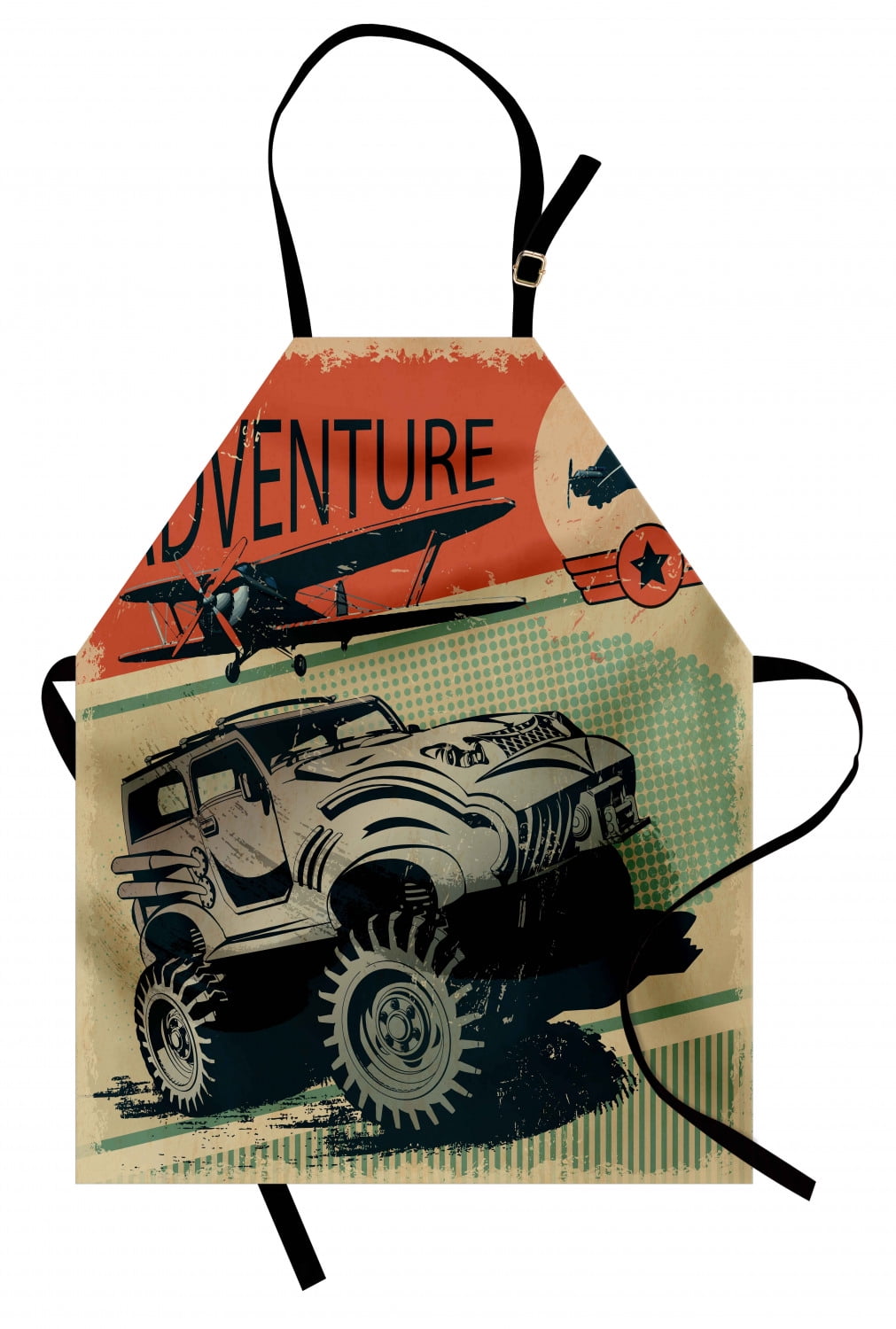 Adventure Apron Aged Damaged Display with Retro Elements Strong Vehicle ...