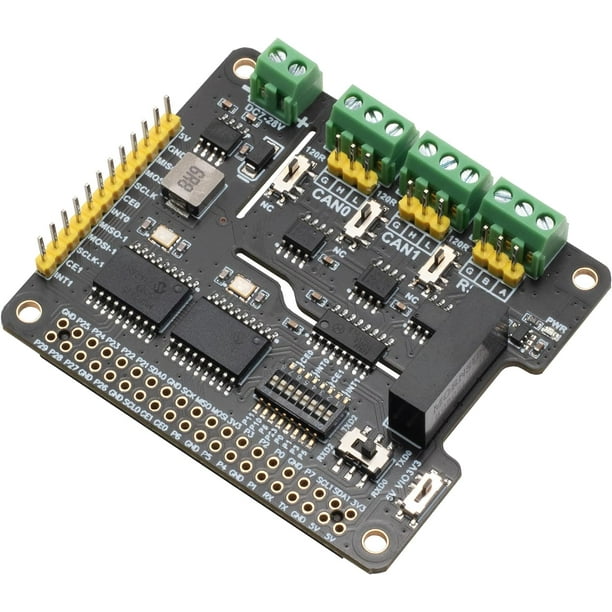 Isolated RS485 CAN HAT for Raspberry Pi Ardui STM32 2-Ch CAN Bus+1-Ch RS485 Adopts MCP2515 ...