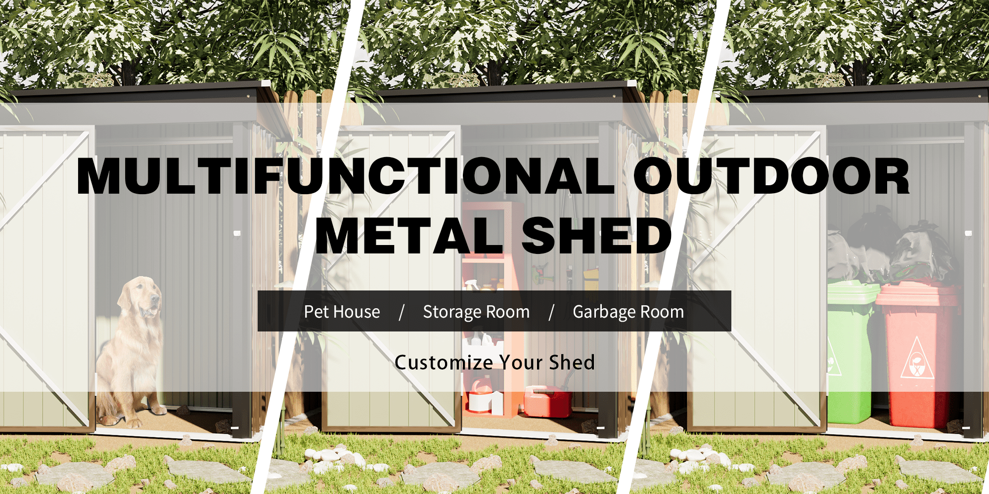 Devoko 3×5 Ft.Patio Metal Shed, Lockable Garden Shed For Outdoor ...