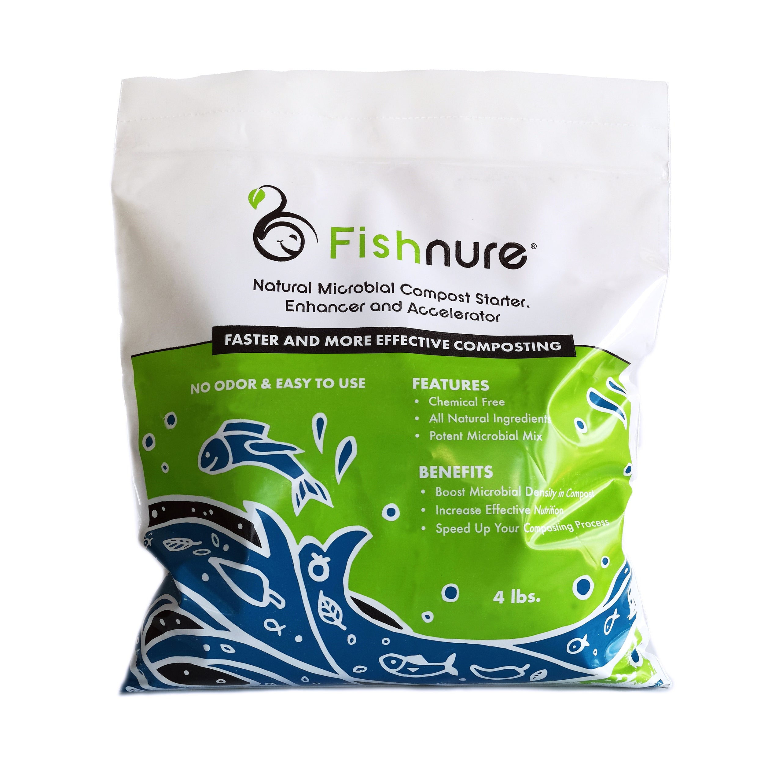 Fishnure 4 lb Organic Compost Starter, Enhancer and Accelerator - 1 Bag ...