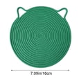 7.1In Cat Ear Woven Cotton Placemat Round Braided Heat Resistant Table ...