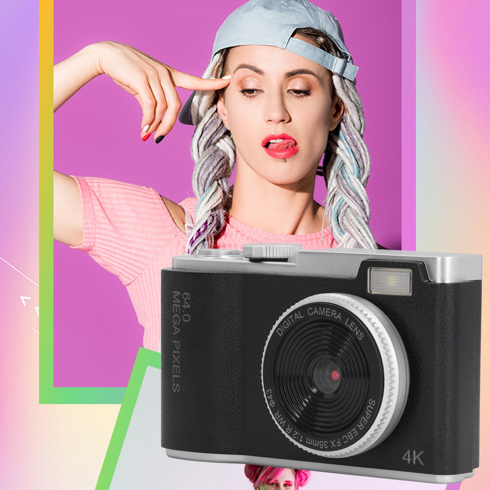 Cámara Digital, Cámara Compacta Portátil de 48MP 1080p, Cámae Digital ...