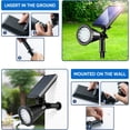 800 Lumens Solar Spot Lights Outdoor,18 LEDs Solar Flood Lights with 2 ...
