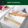 Bamboo Drawer Dividers with Inserts 17"-22" - Perfect Adjustable Drawer ...
