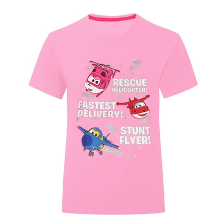 Super Wings Toddler Girls Jerome Donnie And Jett Character T-Shirt ...