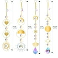 Cevemin 4 Pcs Crystal Light Catchers with Chain for Window Hanging ...