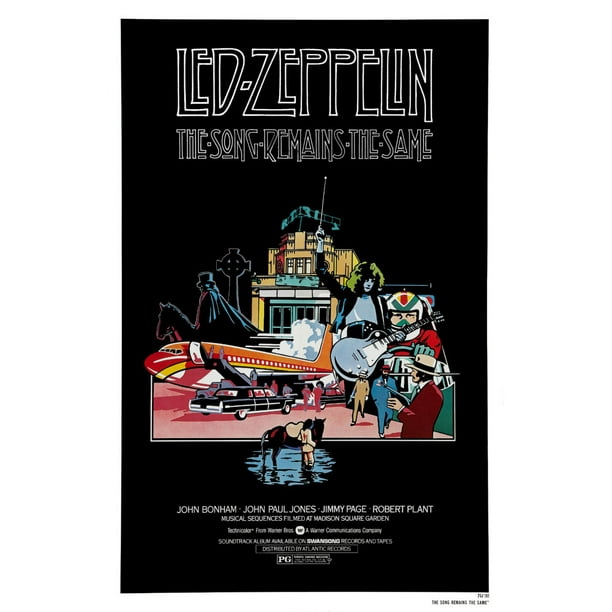 The Song Remains The Same Poster Led Zeppelin 16"x24" Poster Medium Art ...