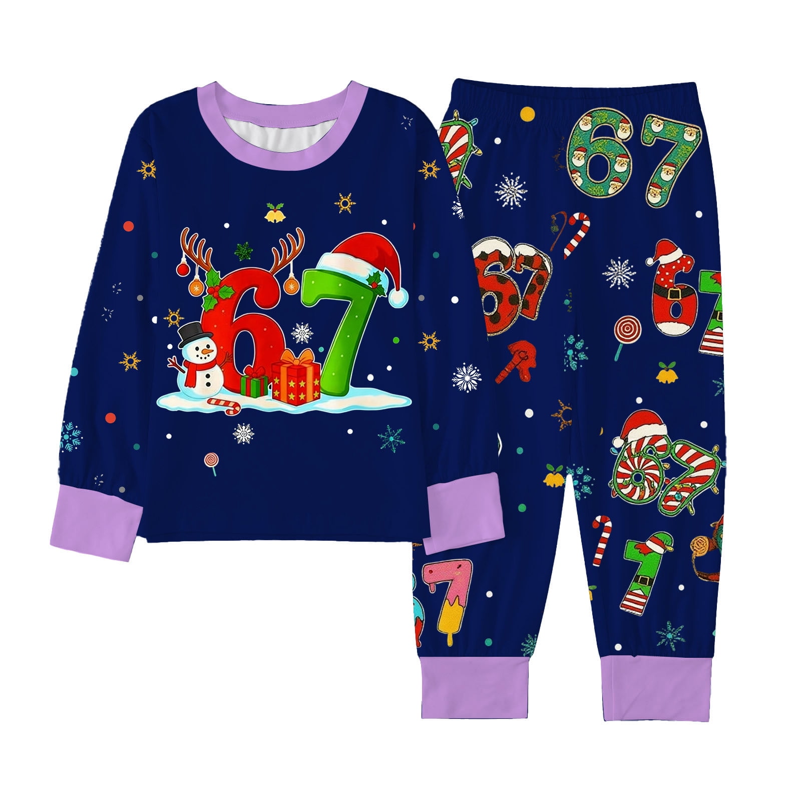 Click here for Shadoumai 2pcs Christmas 67 Meme Pant Set Six Seve... prices