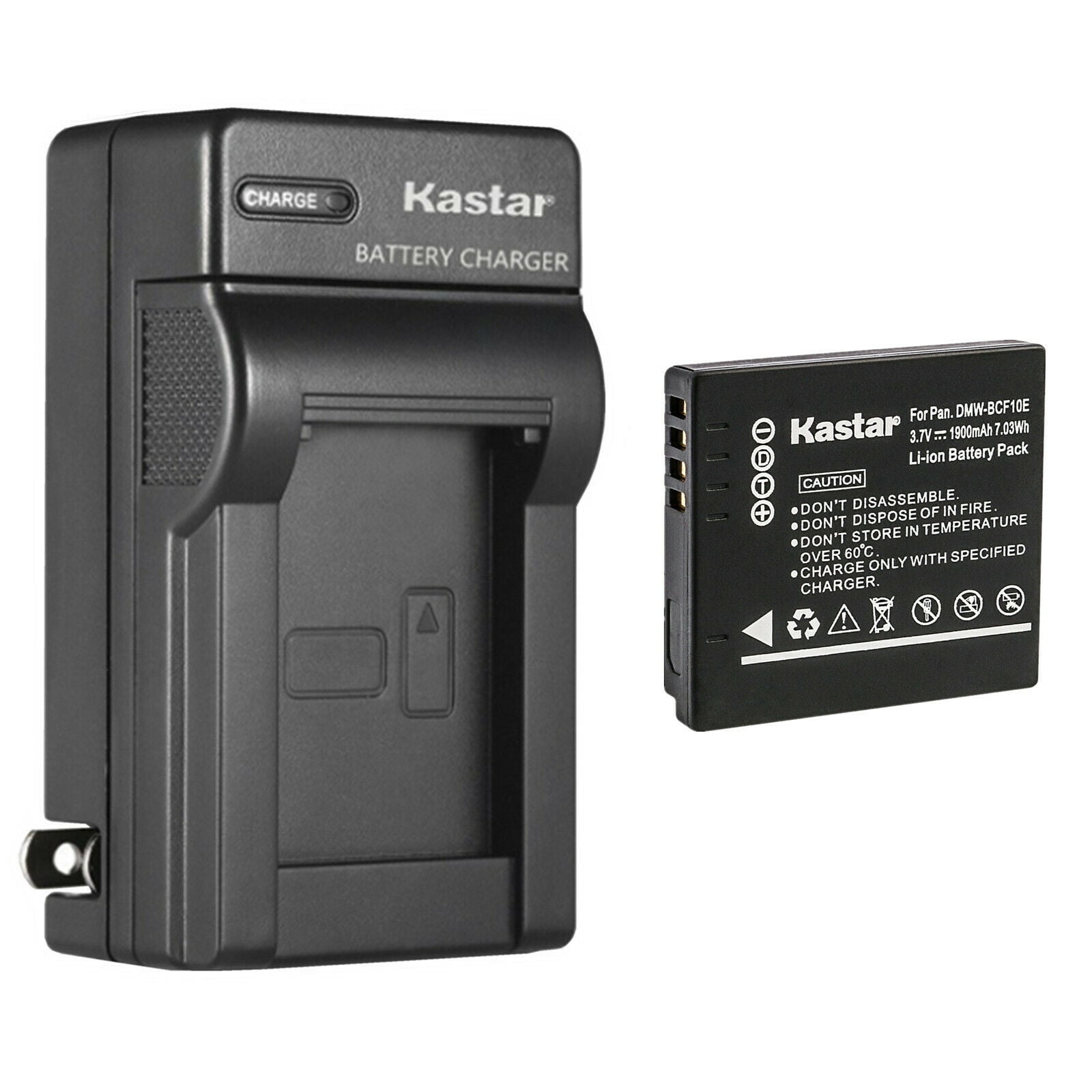 Kastar 1-Pack Battery and AC Wall Charger Replacement for Panasonic Lumix DMC-FH1, Lumix DMC ...