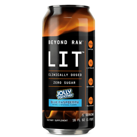 Beyond Raw® LIT™ On-The-Go Pre-Workout, Jolly Rancher® Blue Raspberry ...