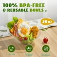 16 Pack Clear Plastic Serving Bowls - 20 OZ Disposable Candy Bowl for ...