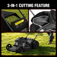 PowerSmart 170CC 22" 3-in-1 Gas Self-Propelled Lawn Mower with 6 ...
