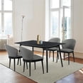 Maklaine Rectangular Contemporary Wood Dining Table in Black - Walmart.com