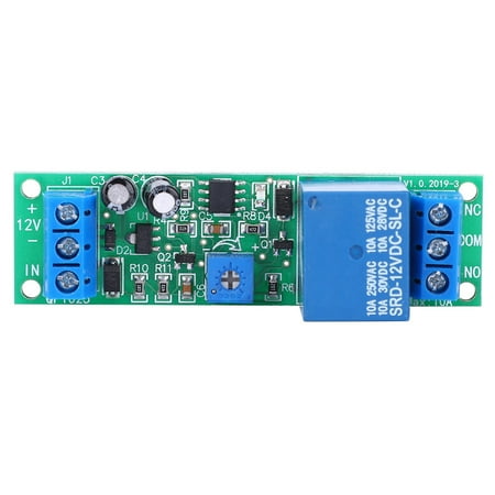 Timer Relay Module, Timer Relay, Adjustable Resistance Time Range 0.1-5 Seconds Low-level Signal ...