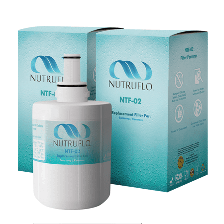 2 Pack NuTruFlo NTF-02 Refrigerator Water Filter Replacement For ...