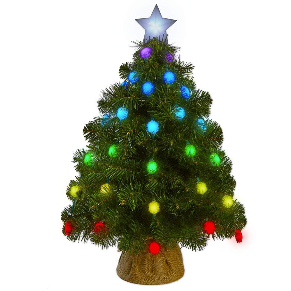 Tree Effects tabletop Christmas tree with 50 full-color light show ...