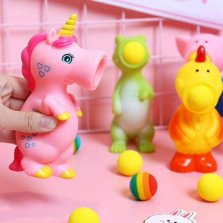 Unicorn Dinosaur Shooting Foam Balls Animal Shooting Squeezing Ball Toy ...